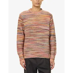 LES DEUX Space Ribbed Crewneck Cotton-blend Jumper