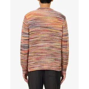 LES DEUX Space Ribbed Crewneck Cotton-blend Jumper