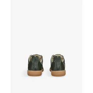 MAISON MARGIELA Replica Leather Low-top Trainers - Khaki