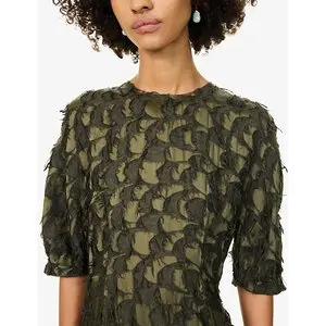 Gabriela Hearst Coretta Fil Coupé Silk-wool Maxi Dress