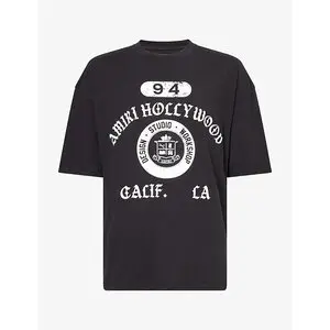 Amiri Collegiate Boxy Cotton T-shirt - Black