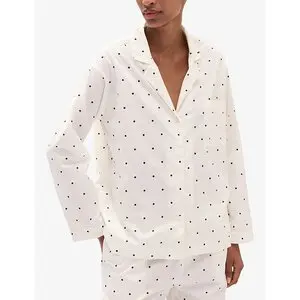 THE WHITE COMPANY Polka-dot Relaxed-fit Cotton-poplin Pyjama Set