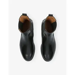 TOD'S Cuoio Flat Leather Ankle Boots