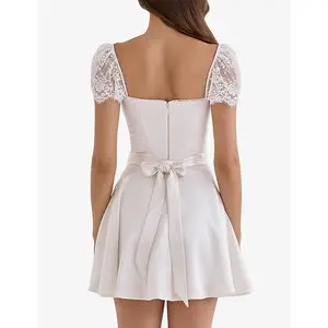 House Of Cb Selena Tie-waist Woven Mini Dress