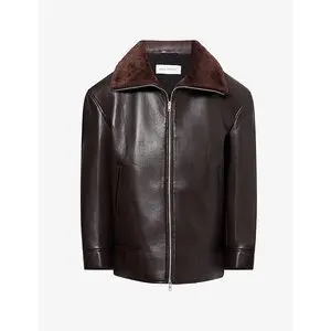 THE FRANKIE SHOP Aspen Relaxed-fit Faux-leather Jacket - Brown