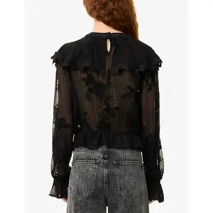 Paige Akari Embroidered Silk Top