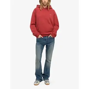 Zadig&Voltaire Georgy Rhinestone-embellished Cotton-blend Hoody - Cherry