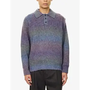 LES DEUX Gradient Polo Knit Woven Jumper