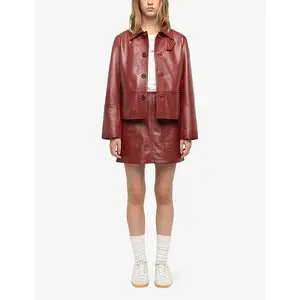 Zadig&Voltaire Lessa Collared Leather Jacket