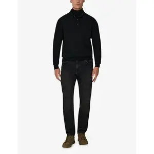 Boggi Milano Polo-collar Regular-fit Merino Wool Jumper