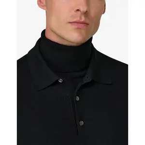 Boggi Milano Polo-collar Regular-fit Merino Wool Jumper