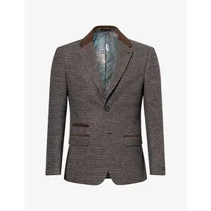 TED BAKER X THE GENTLEMAN Ted Baker X The Gentlemen Puppytooth Single-breasted Woven Blazer