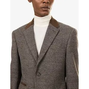 TED BAKER X THE GENTLEMAN Ted Baker X The Gentlemen Puppytooth Single-breasted Woven Blazer