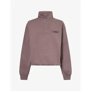 Jacquemus The Gros Grain Half-zip Cotton-jersey Sweatshirt - Brown
