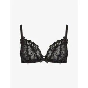 Agent Provocateur Josephina Plunge Lace Bra - Black