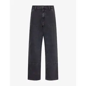 Carhartt Work In Progress Double Knee Relaxed Cotton Jeans - Black