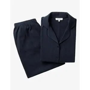 THE WHITE COMPANY Classic Ribbed Stretch-jersey Pyjama Set - Midnight