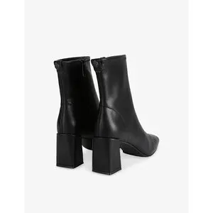 Kurt Geiger Sam Block-heel Faux-leather Ankle Boots