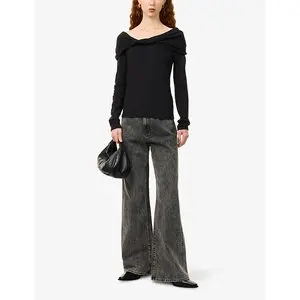Paige Aaliyah Bardot Stretch-jersey Top