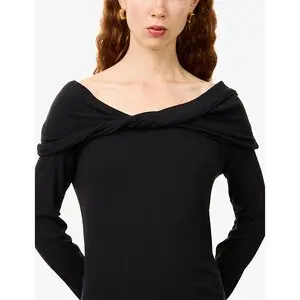 Paige Aaliyah Bardot Stretch-jersey Top