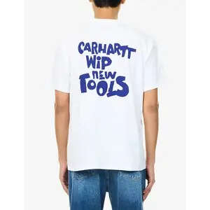 Carhartt Work In Progress Cutout Graphic-print Cotton T-shirt - White