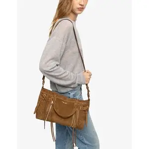 Zadig&Voltaire Madison Small Suede Top-handle Bag - Cognac
