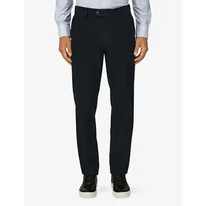 Boggi Milano Straight-leg Regular-fit Stretch Cotton-blend Trousers