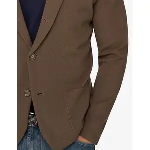 Boggi Milano Notch-lapel Single-breasted Merino Wool Jacket Xxl