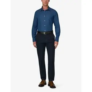 Boggi Milano Washed Regular-fit Denim Shirt