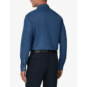 Boggi Milano Washed Regular-fit Denim Shirt