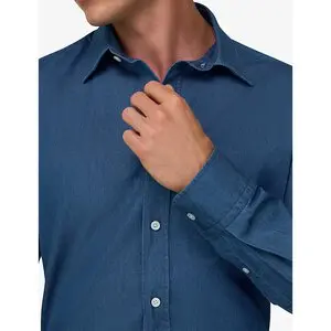 Boggi Milano Washed Regular-fit Denim Shirt