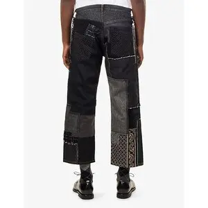 Junya Watanabe Selvedge Patchwork Cropped Denim Jeans