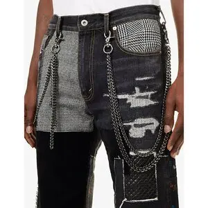 Junya Watanabe Selvedge Patchwork Cropped Denim Jeans