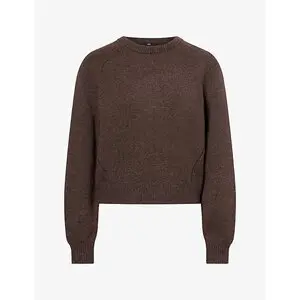 Paige Zaire Ribbed-trim Wool-blend Jumper - Sable