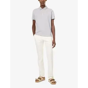 BELIER Pebble Zipped Jersey Polo Shirt
