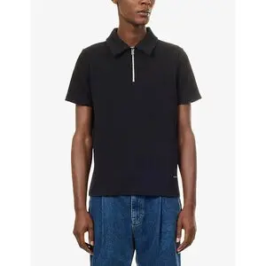 BELIER Edwin Textured Cotton-blend Polo Shirt