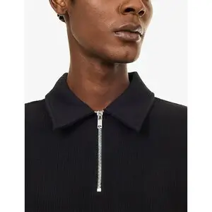 BELIER Edwin Textured Cotton-blend Polo Shirt