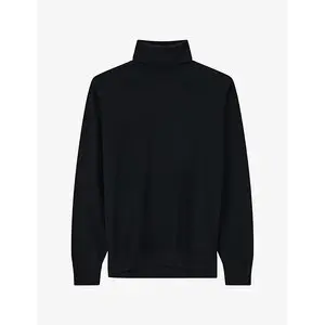 Boggi Milano Turtleneck Regular-fit Merino Wool Jumper - Black