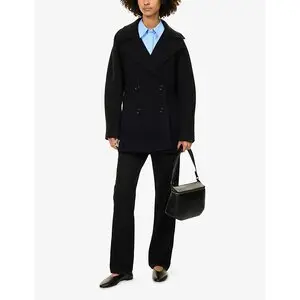TOTEME Rounded Double-breasted Wool-blend Peacoat