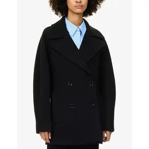 TOTEME Rounded Double-breasted Wool-blend Peacoat