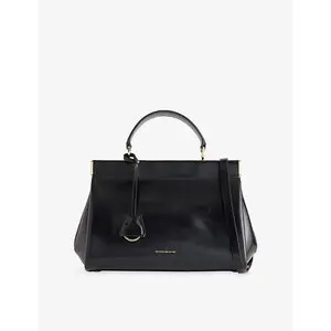 Victoria Beckham Sloane Frame Leather Top-handle Bag - Black