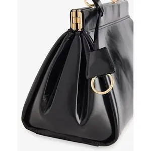 Victoria Beckham Sloane Frame Leather Top-handle Bag - Black