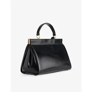 Victoria Beckham Sloane Frame Leather Top-handle Bag - Black