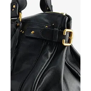 Chloé Paddington Weekender Leather Shoulder Bag - Black