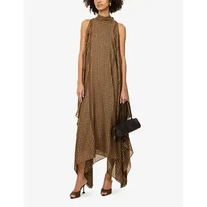 TALLER MARMO Agadez Cold-shoulder Chiffon Fil Coupè Kaftan Dress
