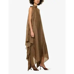 TALLER MARMO Agadez Cold-shoulder Chiffon Fil Coupè Kaftan Dress