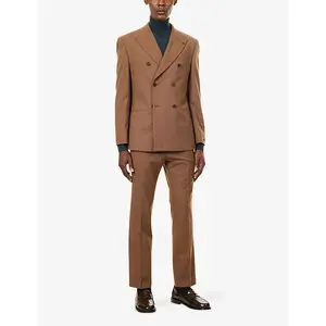 TED BAKER X THE GENTLEMAN Tailored-fit Puppytooth Wool-blend Trousers