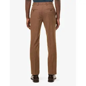TED BAKER X THE GENTLEMAN Tailored-fit Puppytooth Wool-blend Trousers