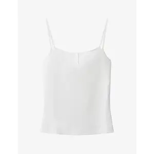 THE WHITE COMPANY Ribbed Stretch-jersey Pyjama Vest Top - Ivory