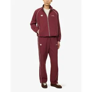 LES DEUX Crinkled Seersucker Woven Track Jogging Bottoms